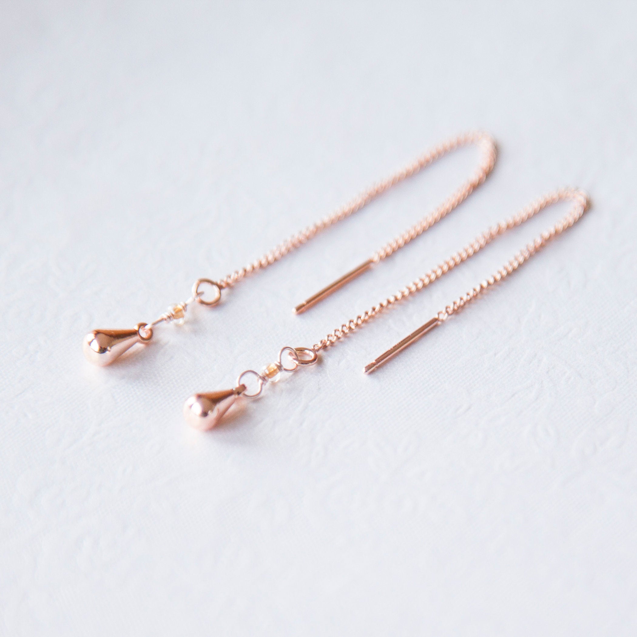 Minimalist Drop Delicate Ear Threaders on Luulla